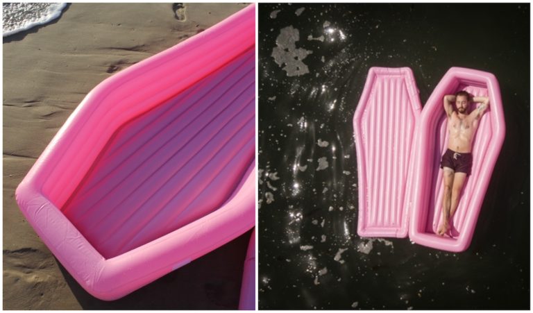 Pom Pom's Inflatable Coffin