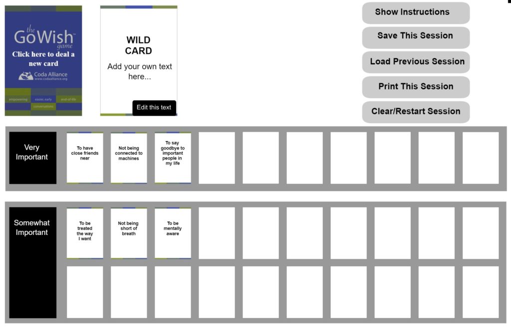 Go Wish Game Facilitates Talk About End-of-Life Priorities | Connecting ...