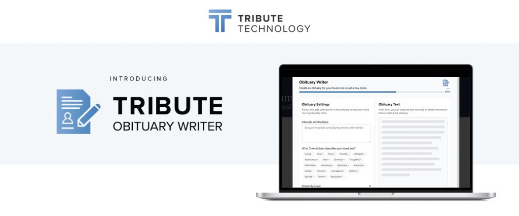 Tribute Technology Releases New Obituary-Writing Tool Powered by AI to ...